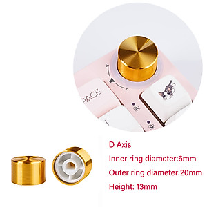 ROZELLA HOME Suitable for TM680/KT68/GK68 Upgrade Knob 2 PCs Pack, Aluminum Alloy, Upscale Electroplating, Mechanical Keyboard Upgrade Accessories(Gold)