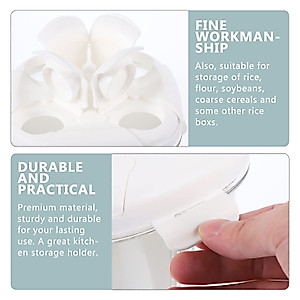 CALLARON Terrarium Cereal Storage Container Airtight Food Storage Container Plastic Cereal Dispenser Storage Keeper with Lids and Compartments for Grain Sugar Flour Rice White Rice Dispenser