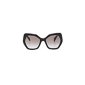Prada Heritage PR 16RS 1AB0A7 Black Plastic Butterfly Sunglasses Grey Gradient Lens