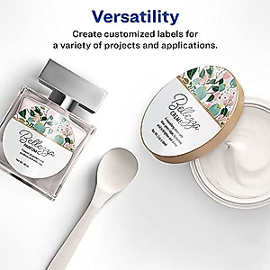 Avery Glossy White Round Labels with Sure Feed, 2.25" Diameter, 120 Glossy White Labels, Print-to-The-Edge, Permanent Label Adhesive, Laser/Inkjet Printable Labels