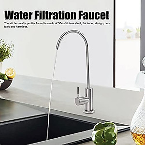 VTOSEN Kitchen Water Filter Purifier Faucet 304 Stainless Steel 360° Rotation Thickened Water Filtration Faucet for Kitchen Living Room