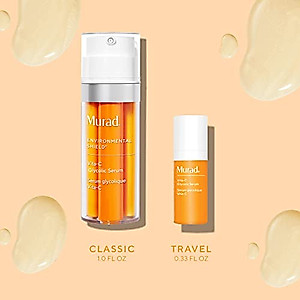 Murad Vita-C Glycolic Skin Brightening Face Serum - Environmental Shield Gold Stabilized Vitamin C - Hyperpigmentation Treatment Backed by Science, 0.33 Fl Oz