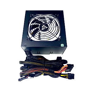 Apevia ATX-SR700W Spirit ATX Power Supply with Auto-Thermally Controlled 120mm White LED Fan, 115/230V Switch, All Protections