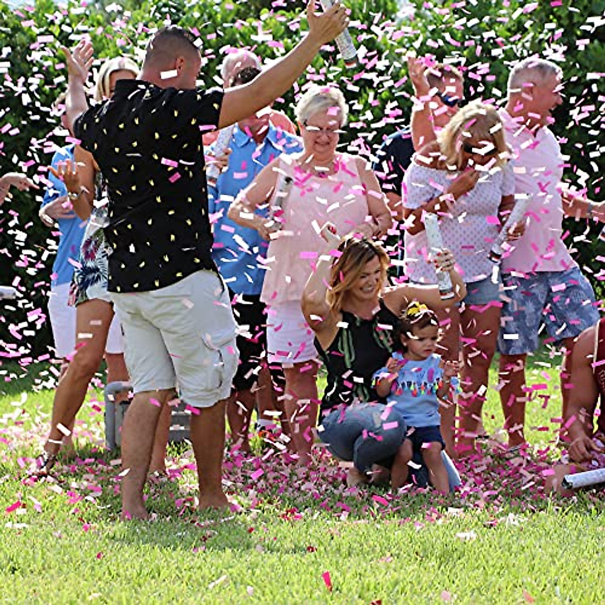 12" Gender Reveal Confetti Cannons Package (2 Pink & 2 Blue)