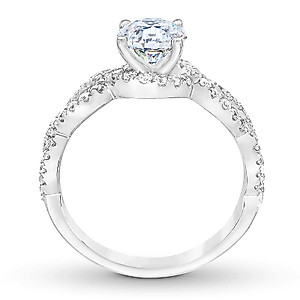 1-1/2 Carat (ctw) Bridal Set Moissanite engagement rings for women Platinum Plated Silver ring Moissanite rings - 6