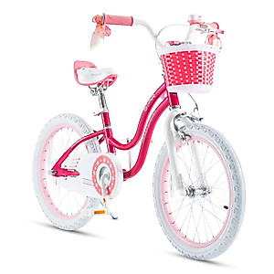 RoyalBaby Stargirl Kids Girls Bike Bicycle with Basket Kickstand 18 Inch Pink