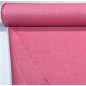 USA Fabric Store Jute Burlap Fabric Rose Pink 58" Wide 11 OZ Premium 100% Upholstery by The Yard