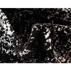 Rugs.com Monte Carlo Collection Rug – 8' x 10' Black Medium Rug Perfect for Living Rooms, Large Dining Rooms, Open Floorplans