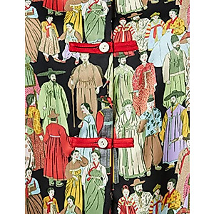 Natori Women's Printed Charmeuse Pajama Set, Black, Small