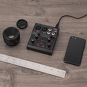 Pyle Professional Wireless DJ Audio Mixer - 2-Channel Bluetooth DJ Controller Sound Mixer w/USB Audio Interface, Combo Jack Microphone/Guitar XLR+6.35mm, 3.5mm Stereo In, Headphone Jack - PAD22MXUBT