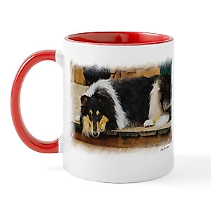 CafePress Tri Color Collie Mug Ceramic Coffee Mug, Tea Cup 11 oz