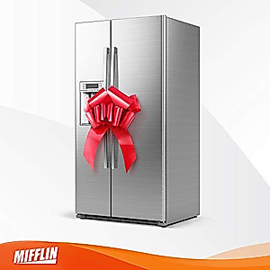 MIFFLIN Thicker & Sturdier Big Car Bow (Red, 30 inch) Butterfly Shape Gift Bow, Giant Bow for Car, Birthday Bow, Huge Car Bow, Car Bows, Big Red Bow, Bow for Gifts, Christmas Bow for Cars