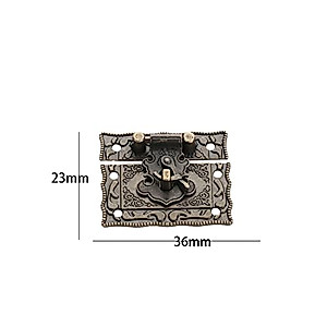 GAFENO Latch Lock Antique Bronze Furniture Hardware Box Latch Hasp Toggle Buckle Decorative Cabinet Hinges for Jewelry Wooden Box
