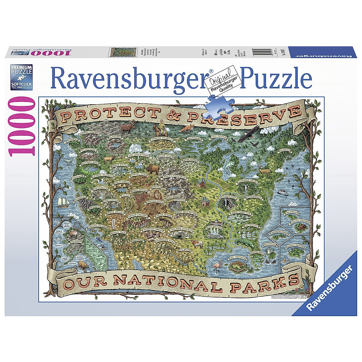 Ravensburger Protect and Preserve USA-1000 Piece Jigsaw Puzzle