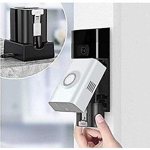 2Sets Battery and USB Charging Station,Battery is Compatible with Ring-doorbell, for Video Doorbell 2/3 and Spotlight Cam Battery 6040mAh