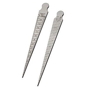 GZTIGWELD 1-15mm 1/32-5/8 Stainless Taper Welding Gauge Test Ulnar Welder Inspection Inch & Metric