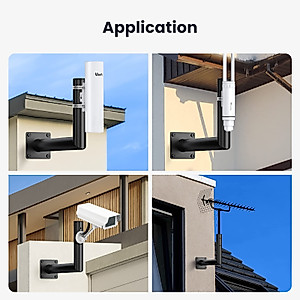 Ueevii Universal Wireless Bridge Bracket Mount/3.8cm Diam Wall-Mounted Mount/Sturdy and Durable/Wildly Used on Outdoor Wireless Bridge,Access Point and Other Scenarios/2-Pack
