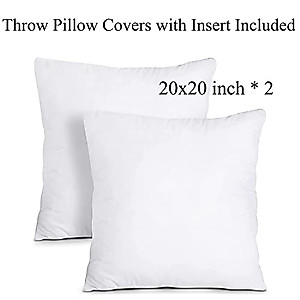 ETASOP Throw Pillows with Inserts Included 18x18, 2 Pack Velvet Decorative Pillow Covers with Inserts Farmhouse Home Decor (Navy)