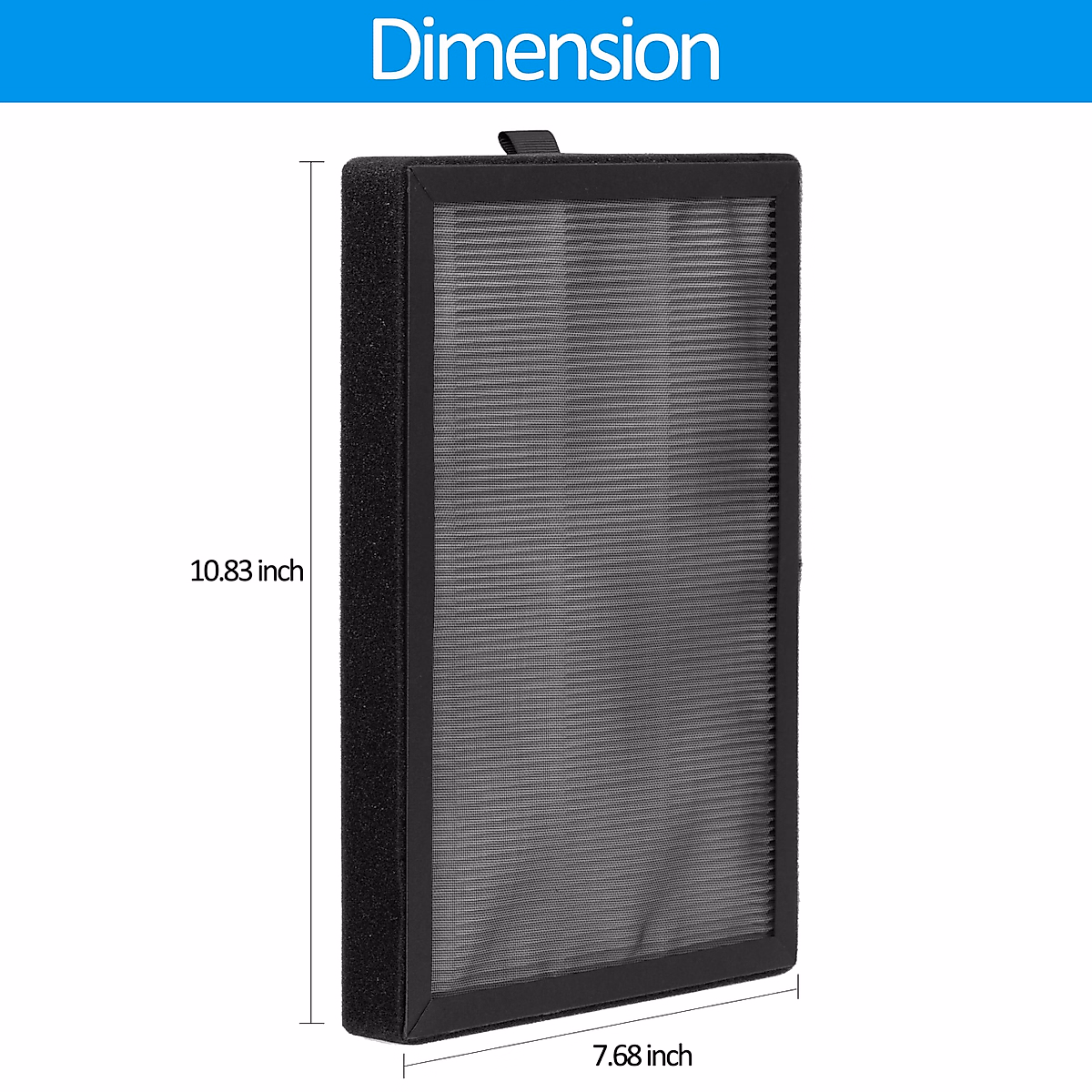 2 Packs KF250 H13 True HEPA Filter Replacement Compatible with Kenmore 1200e Series Air Purifier PM2010, for Rooms up to 1,500 Sq. Ft. 3-in 1 H13 True HEPA Filter