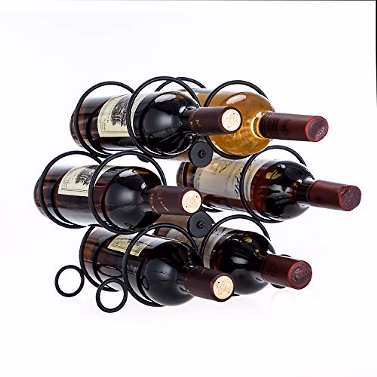 Home Zone Living Wine Rack for Countertop - Holds up to 6 Bottles