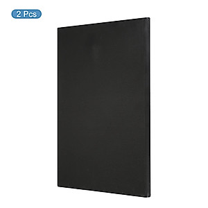 PATIKIL Paint Canvases Panel for Painting, 2 Pack 12x16 Inch Rectangle Wood Frame Stretched Blank Art Board Panels for Acrylic, Oil, Tempera Painting, Black