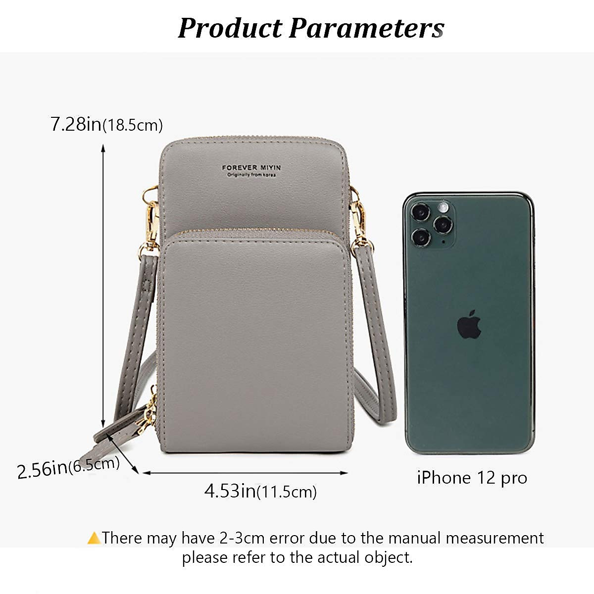 Womens Touch Screen Crossbody Phone Bag, Small Shoulder Bag Cell Phone Wallet Purses and Handbags with Credit Card Slots