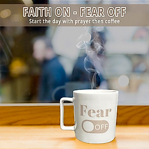 PRAY THEN COFFEE 22 oz Oversized Coffee Mug With Mark 11:24 Bible Verse - Extra Large Coffee Mug Perfect for Gifts - Great for Tea, Cappuccino, Latte, and Macchiato