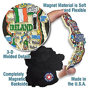 United Kingdom Jumbo Country Map Magnet by Classic Magnets, Collectible Souvenirs Made in The USA