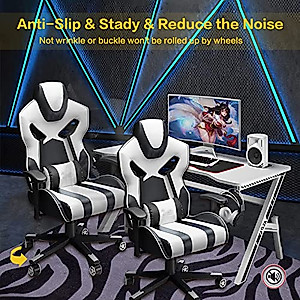 DELAM Office Chair Mat for Hardwood Floor & Tile Floor, Under Desk Chair Mats for Rolling Chair, Computer Chair Mat for Gaming, Large Anti-Slip Floor Protector Rug, Not for Carpet, 47"x35", Pattern