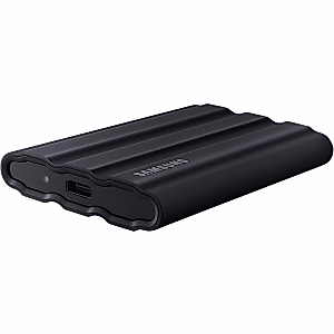 Samsung Portable SSD T7 Shield, 1TB, USB 3.2 Gen.2, 1050MB/s Read, 1000MB/s Write, Robust External Hard Drive Outdoor for Mac, PC and Smartphone, Black, MU-PE1T0S/EU