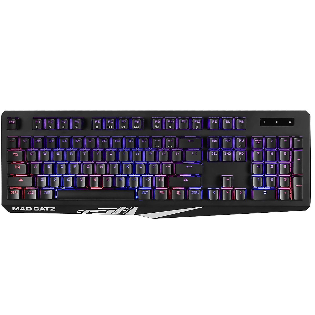 Mad Catz KS13MRUSBL000-0JI Gaming Keyboard, S.T.R.I.K.E. 2, Membrane Gaming Keyboard, English US Layout, 9 Types of RGB Lighting Patterns, Authentic Japanese Product, 2 Year Warranty