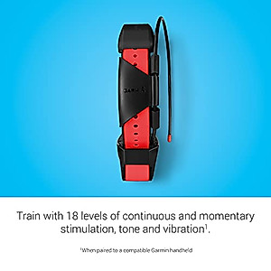 Garmin TT™ 15X Dog Device, Tracking and Training Dog Device with Collar, 18 Levels of Stimulation, Rugged and Water-Resistant, High-Sensitivity GPS, Red