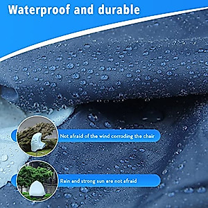 73 Inch Patio Thicken Hammock Cover Waterproof, Outdoor Hanging Chaise Lounge and Stand Wind Resistant Cover, Weatherproof Outdoor Curved Steel Hammock Lounger Swing Chair Covers