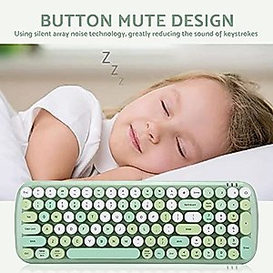 125 Keyboard,Bluetooth 5.1 Laptop Keyboard,Multi‑Device Compact Keyboard,Ergonomic Computer Quiet Keyboard,Keyboard for Laptop Mobile Phone Tablet,for