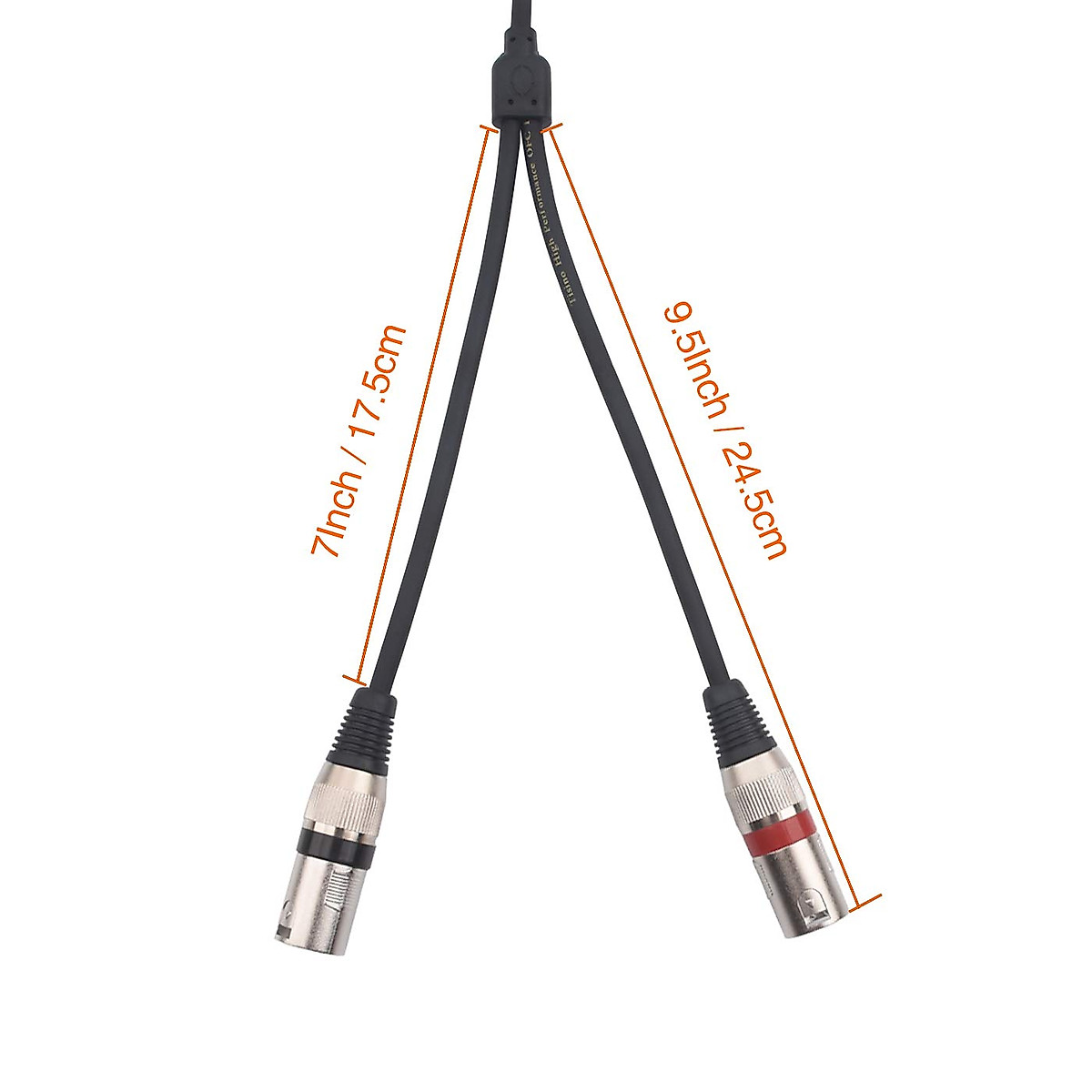 tisino 3.5mm to Dual XLR Stereo Cable 1/8 inch Mini Jack to 2 XLR Male Y Splitter Adapter Cord- 6.6 FT