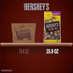 HERSHEY'S Miniatures Assorted Chocolate Snack Size, Easter Candy Bars Bulk Party Pack, 35.9 oz