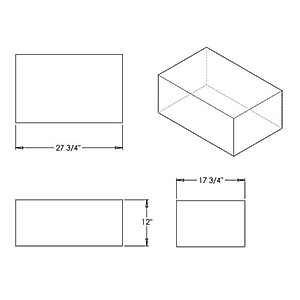 RecPro 25 Gallon RV Water Tank 27 3/4" x 17 3/4" x 12" | 0129W | Fresh Water Tank | Gray Water Tank | Made in America