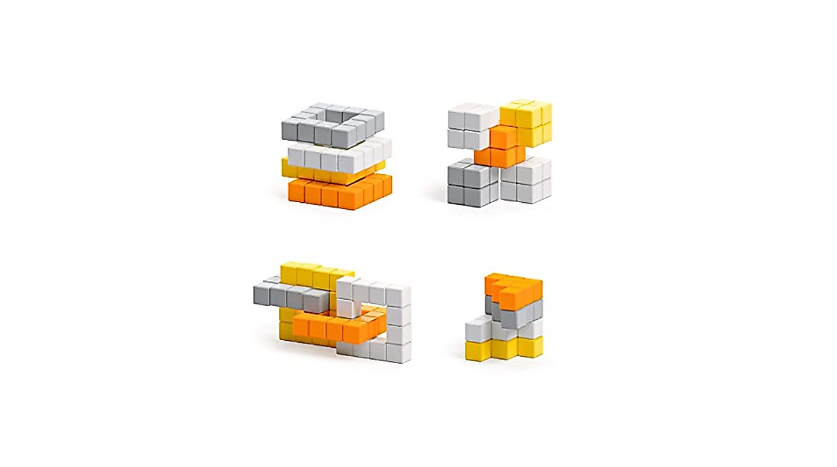 PIXIO Retrofuturism Magnetic Blocks - Creative Building Set for All Ages