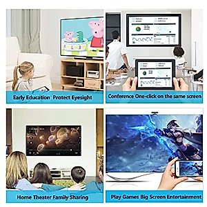 AV+HDMI Screen Mirroring,Smart Wireless Dispaly Box Car,Car WiFi Display Box Miracast Airplay,Wireless Display Adapter,Dongle Screen Mirroring Phone to TV/Projector Receiver for iOS/Windows/Android
