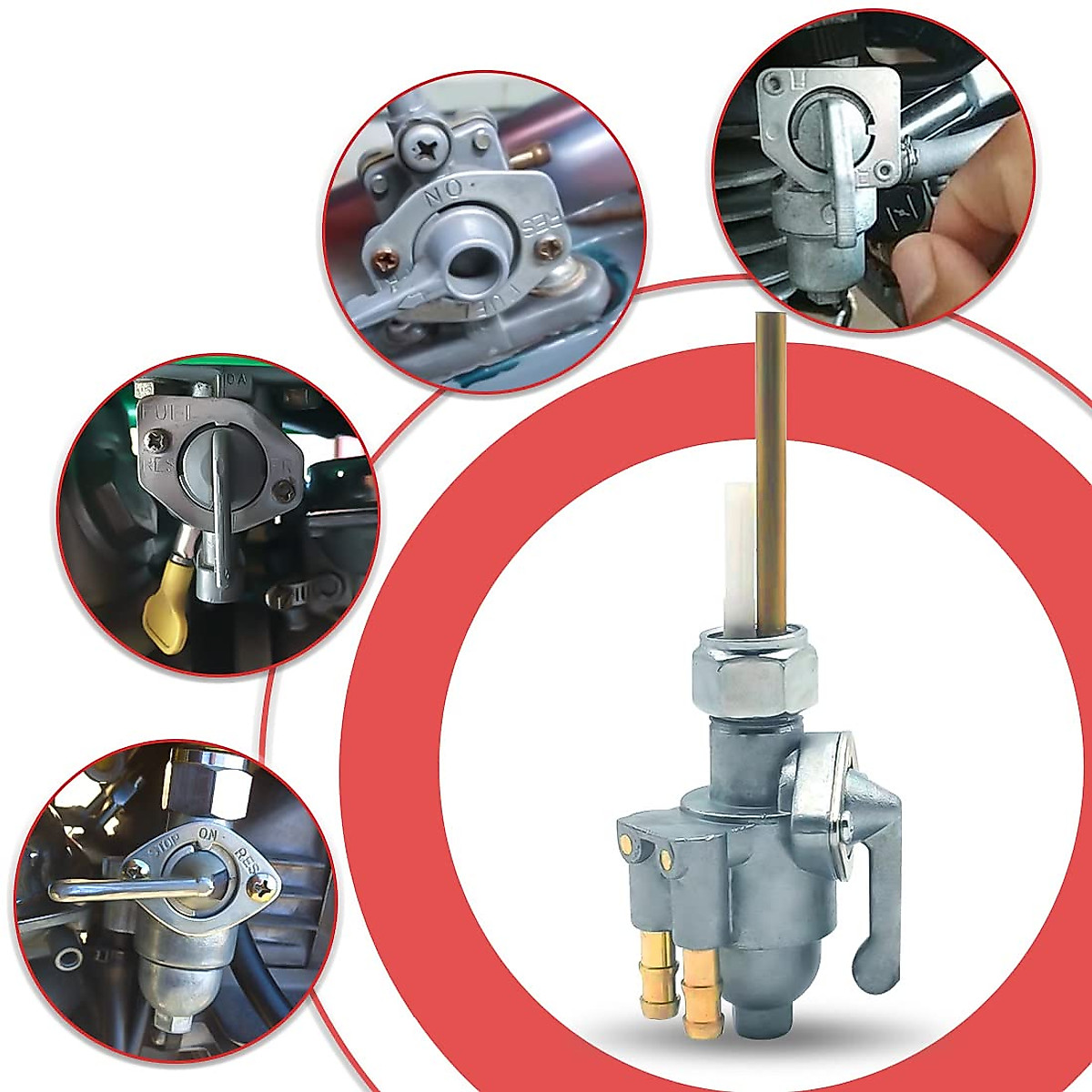 Aniro Moto Fuel Valve Petcock Replace for Honda CL175 CB350 CL350 SL350 CB360 CL360 CB450 CL450