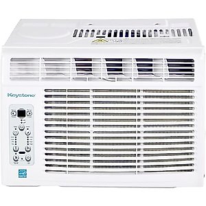 Keystone Energy Star 12,000 BTU Window Mounted Air Conditioner & Dehumidifier with Smart Remote Control - Window AC Unit for Apartment, Living Room, Garage & Medium Sized Rooms up to 550 Sq.Ft.