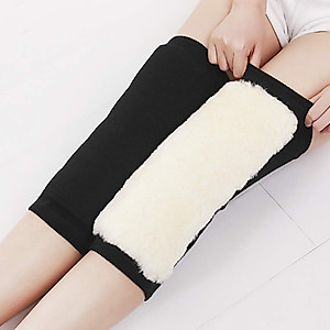 PURFUN Cold Weather Thermal Thicken Cashmere Knee Braces Warmer Dad Grandfather Adjustable Compression Warm Wool Kneepads Leg Warmer Sleeves Knee Support for Ski Volleyball Tennis Hunting
