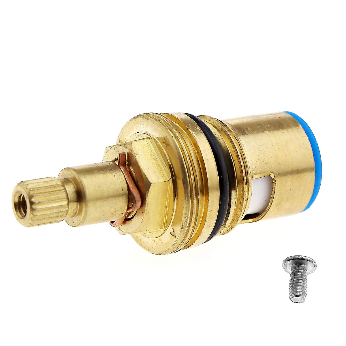 Micro Traders Replacement Tap Valves Brass Ceramic Disc Insert Gland Cartridge Cold/Hot Water 1/4 Quarter Turn 20 Teeth G 1/2Inch