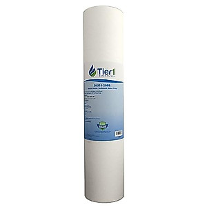 Tier1 1 Micron 20 Inch x 4.5 Inch | Spun Wound Polypropylene Whole House Sediment Water Filter Replacement Cartridge | Compatible with Pentek DGD-2501-20, 155360-43, P1-20BB, Home Water Filter