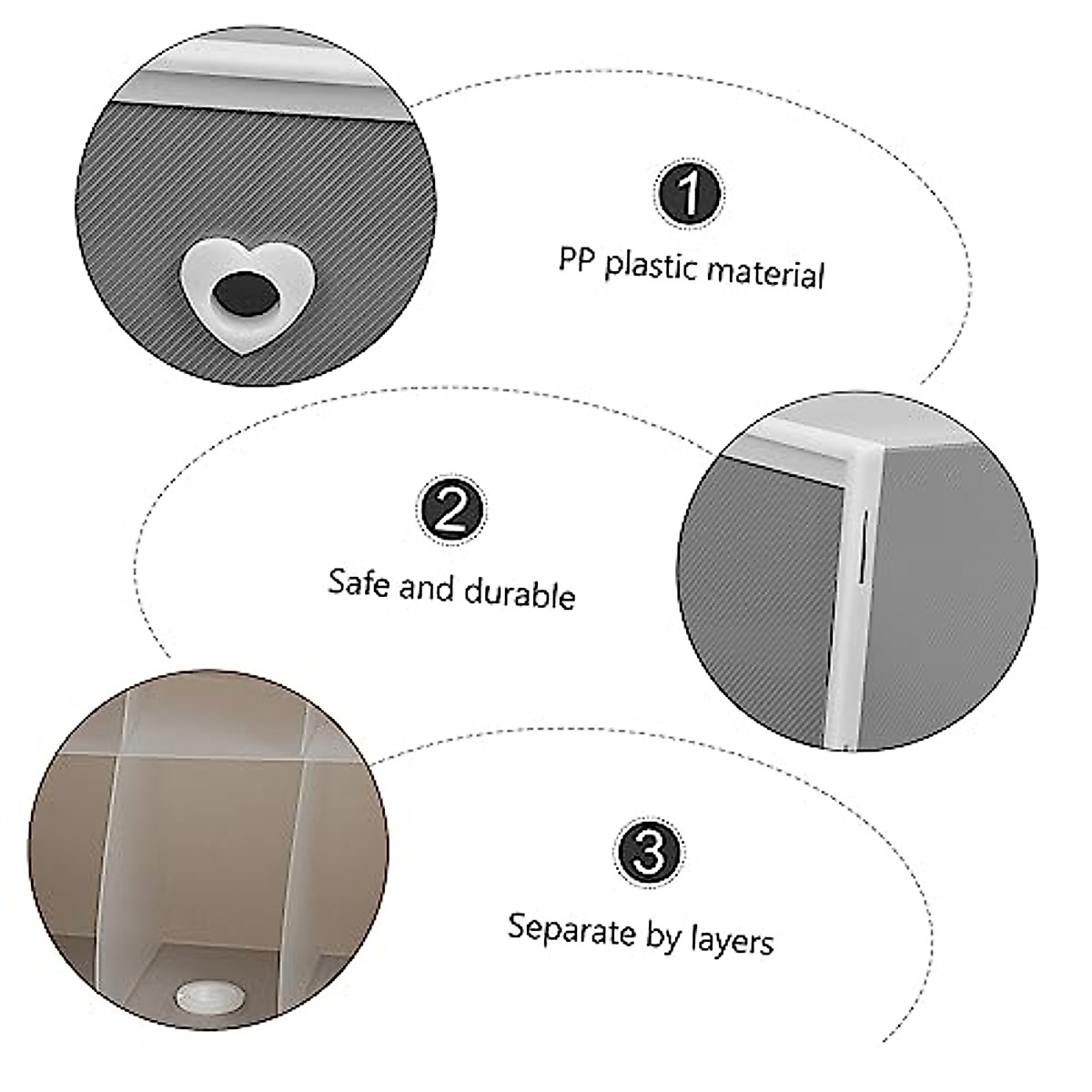 Cabilock Box Underwear Storage Box Clothes Dividers Makeup Organizer Box Makeup Organiser Panty Organizer Cabinet Closet Sock Drawer Organizer Sock Box Household Storage Box Storage Case Pp