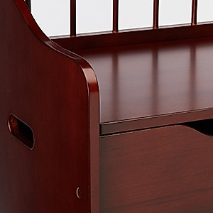 KidKraft Limited Edition Wooden Toy Box and Bench with Handles and Safety Hinges - Espresso, Gift for Ages 3+