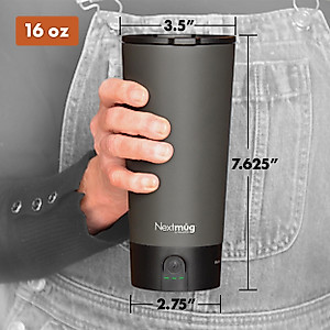 Nextmug Go - Temperature-Controlled, Self-Heating Travel Mug (Graphite - 16 oz.)