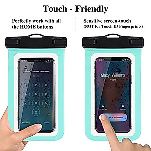 Harapu Universal Waterproof Phone Pouch Case Compatible for iPhone 13 12 11 Pro Max XS MAX XR X 8, Galaxy S21 S20 S11 S10 S8 S8+, Most Phone up to 6.5" Diagonal, Green