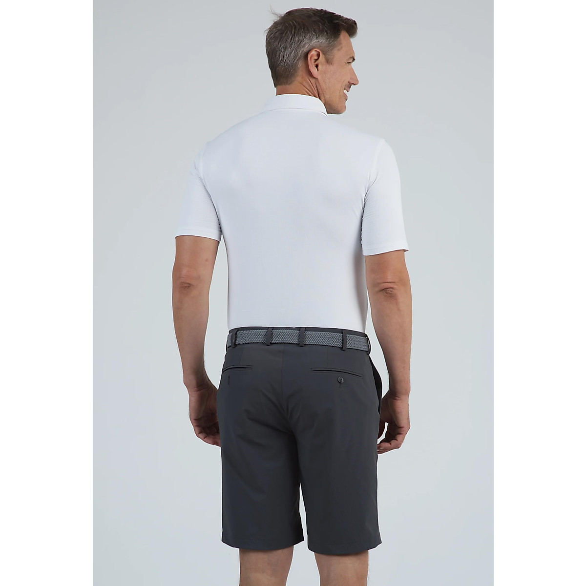 IBKUL Men's Athleisure Wear Sun Protective UPF 50+ Icefil Cooling Tech Short Sleeve Polo 94199 Peri Solid S