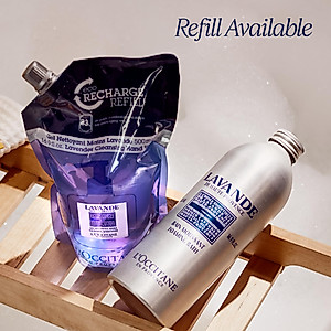 L'OCCITANE Lavender Foaming Bath: Relaxing and Cleansing Bubble Bath, Soothing Scent, with Lavender Essential Oil, 16.9 Fl. Oz Refill